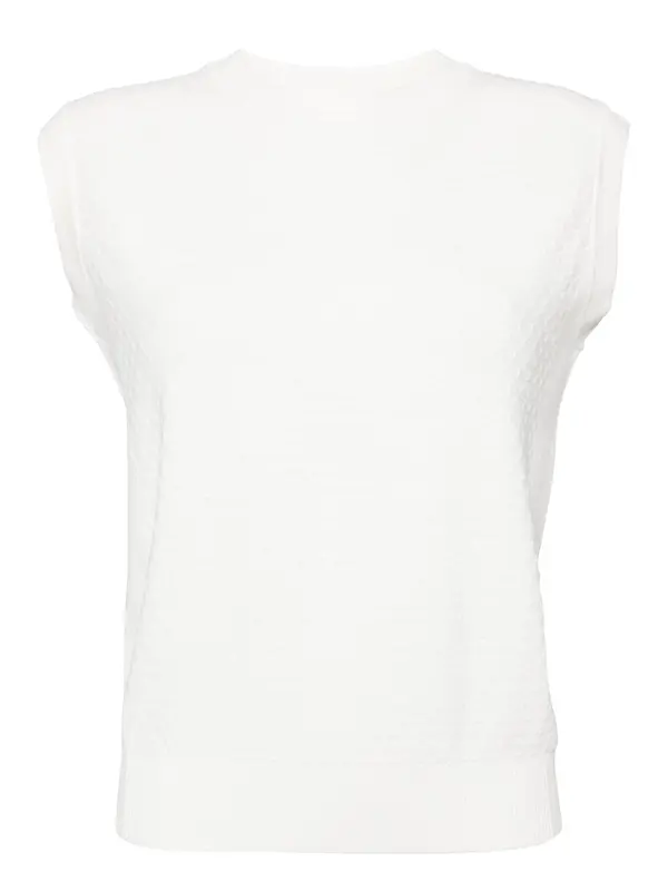 ONEFIFTEEN Sleeveless Knit Top - White
