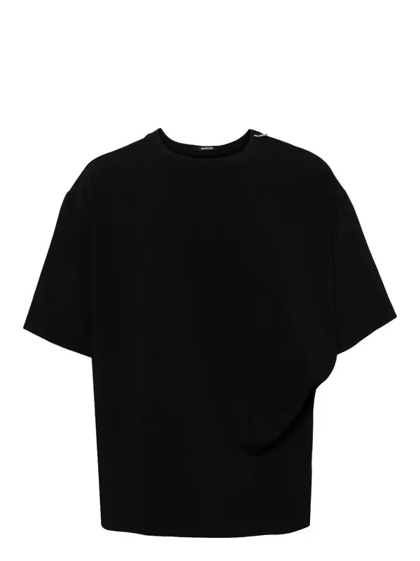 SONGZIO Asymmetric-draped T-shirt - Black