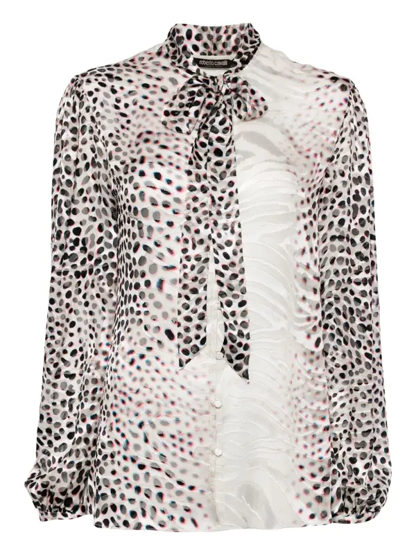 Roberto Cavalli Graphic Print Shirt - Neutrals