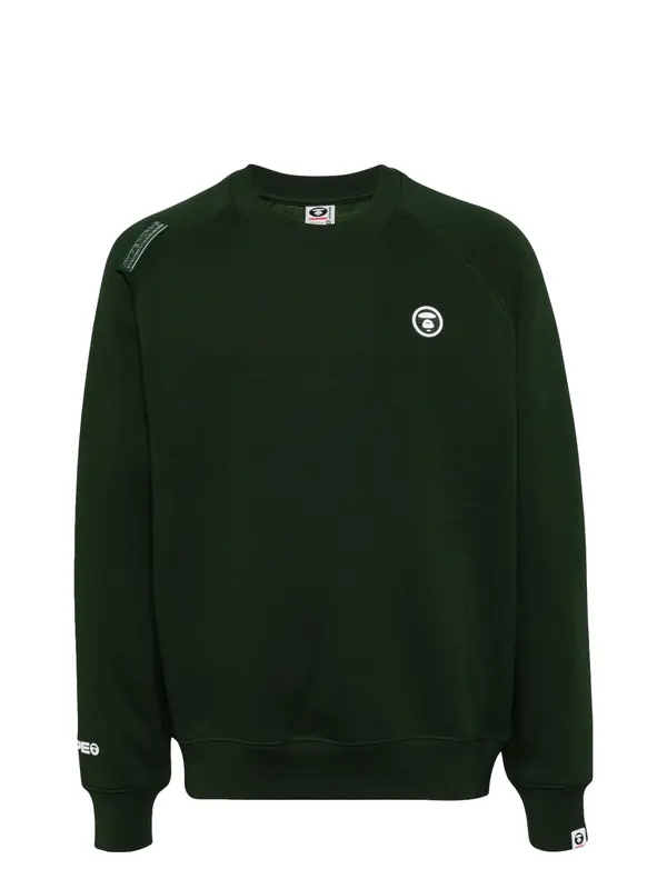 AAPE BY *A BATHING APE Logo Patch Sweatshirt - Green