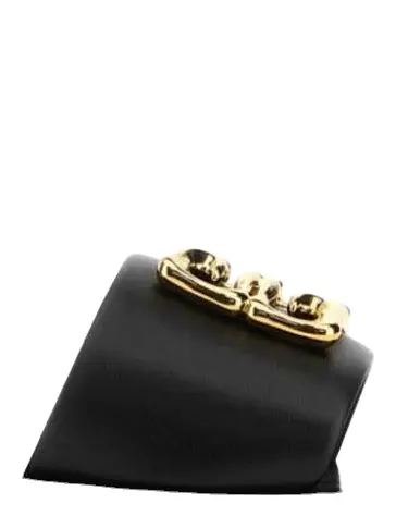 Givenchy 4g Baroque Leather Slides - Black