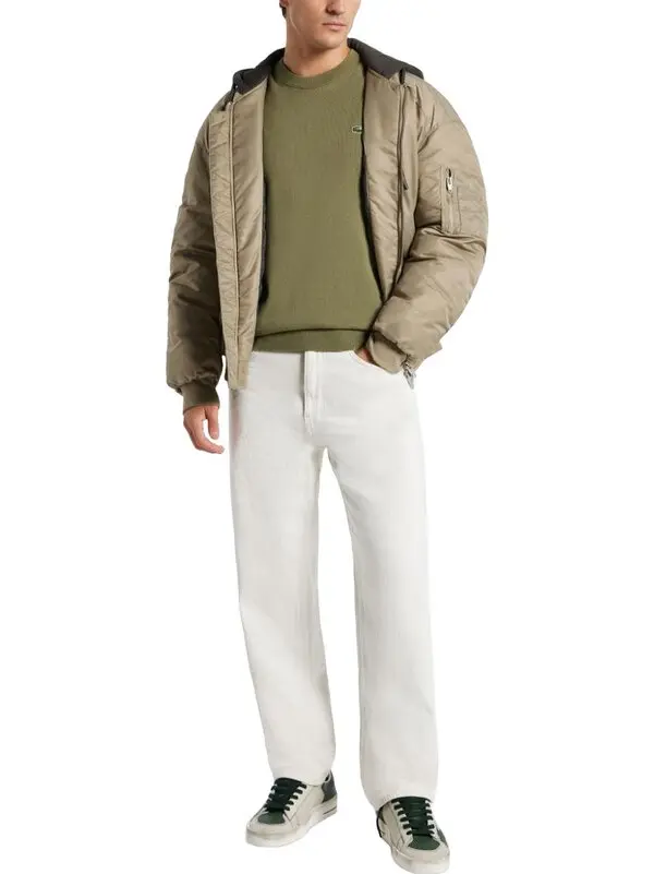 Lacoste Logo-patch Cotton Jumper - Green