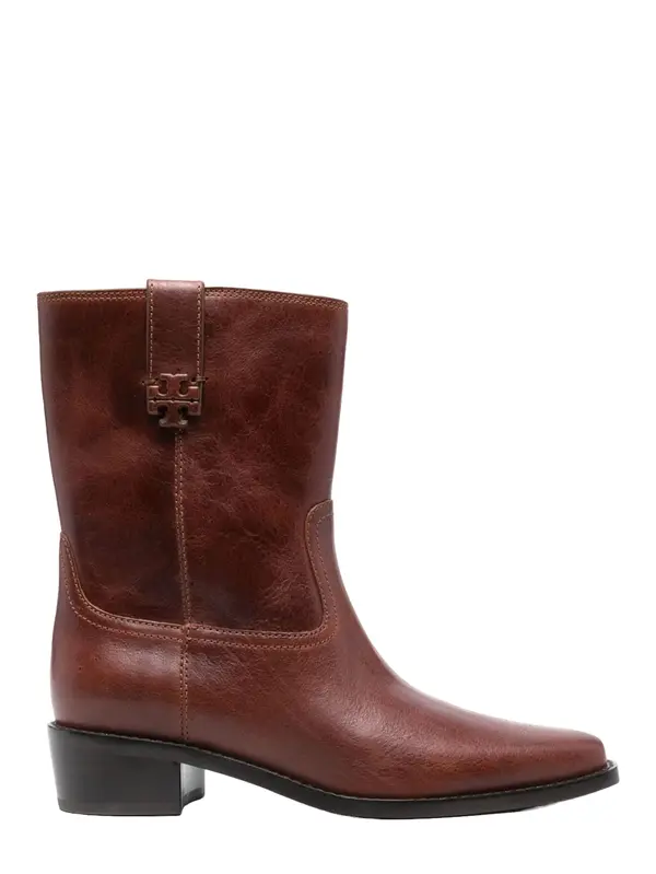 Tory Burch 40mm Double T-motif Boots - Brown
