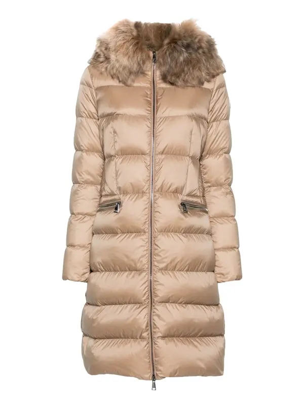 Moncler Boedic Knee-length Puffer Coat - Neutrals