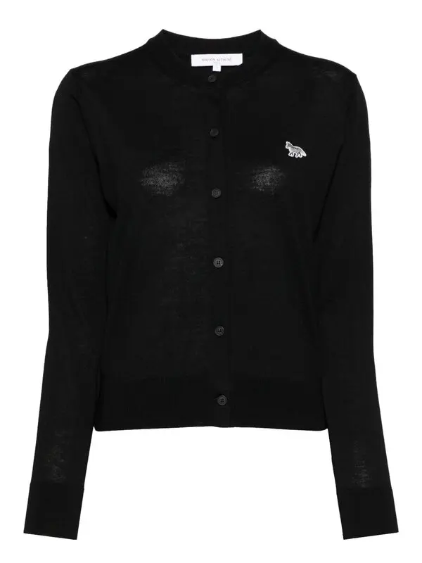 Maison Kitsuné Knitted Cardigan - Black
