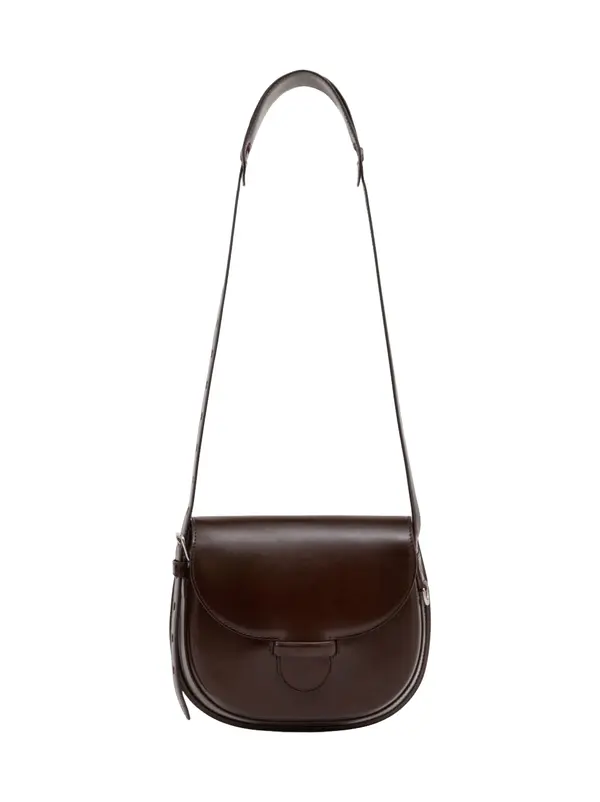 LEMAIRE Cartridge Leather Crossbody Bag - Brown