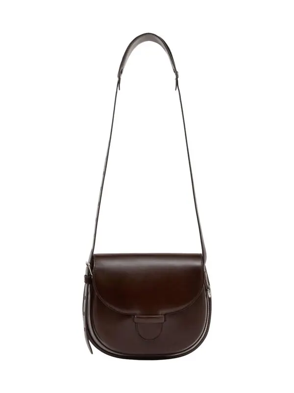 LEMAIRE Cartridge Leather Crossbody Bag - Brown