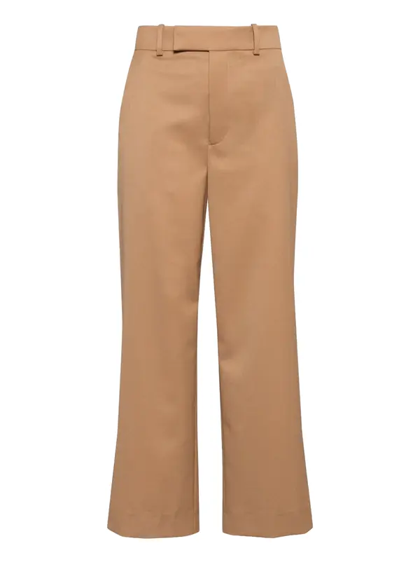 FRAME Easy Slim Crop Trousers - Brown