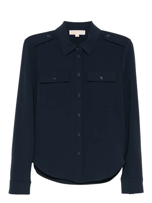 Michael Kors Crepe Shirt - Blue