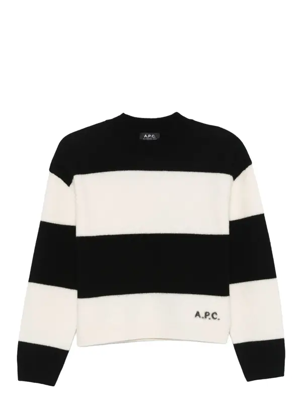 A.p.c. Penny Striped Sweater - Black
