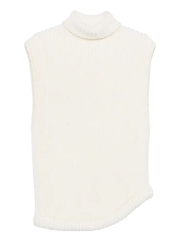 Victoria Beckham Roll-neck Vest - Neutrals