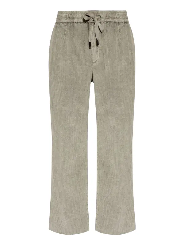 Dolce & Gabbana Logo Corduroy Trousers - Grey