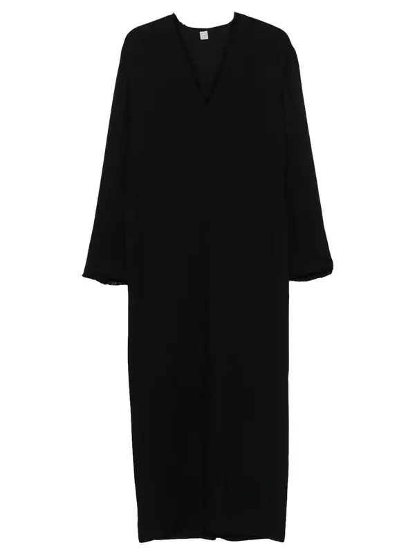TOTÊME Broad Sablé Maxi Dress - Black