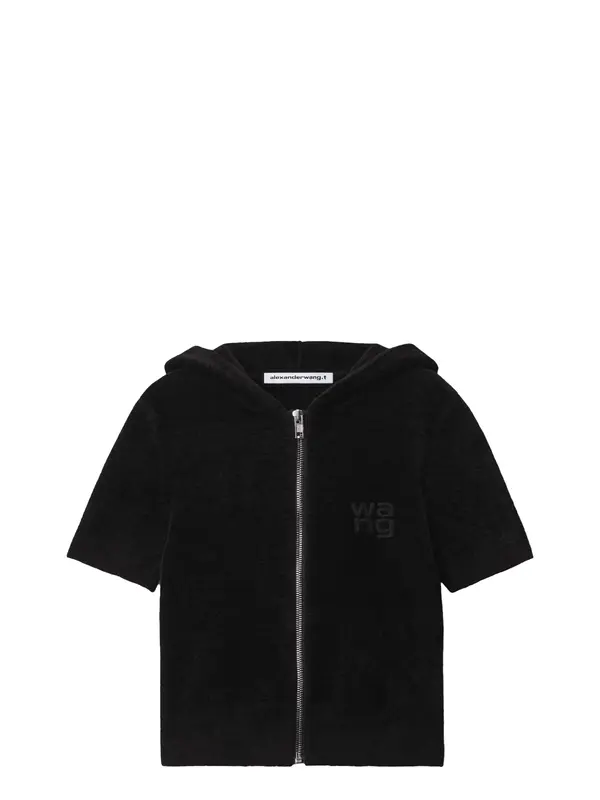 Alexander Wang Logo-embossed Hoodie - Black
