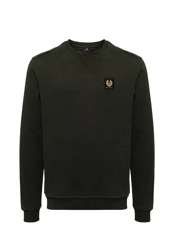 Belstaff Logo-patch Cotton Sweatshirt - Green
