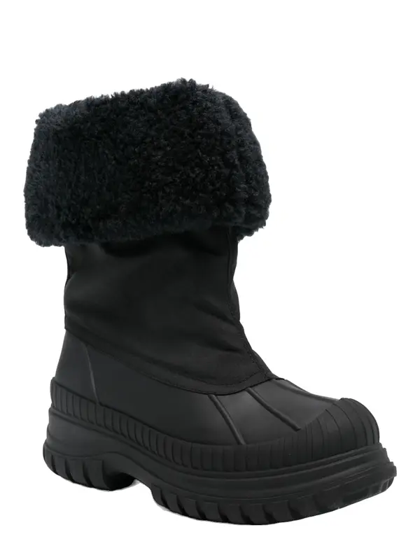 GANNI Faux-shearling-trim Boots - Black