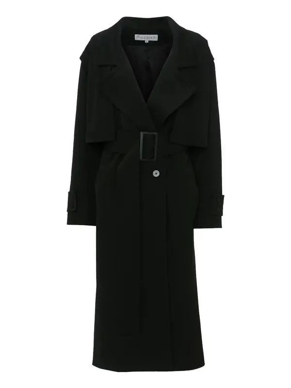 JW Anderson Virgin-wool Trench Coat - Black