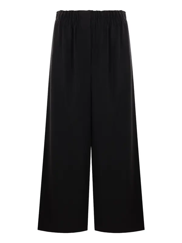 QUIRA Oversized Wide-leg Trousers - Black