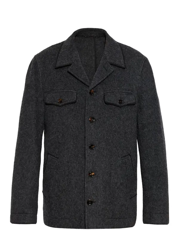 Dolce & Gabbana Mélange-effect Shirt Jacket - Grey