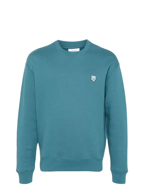 Maison Kitsuné Bold Fox Head Patch Sweatshirt - Blue