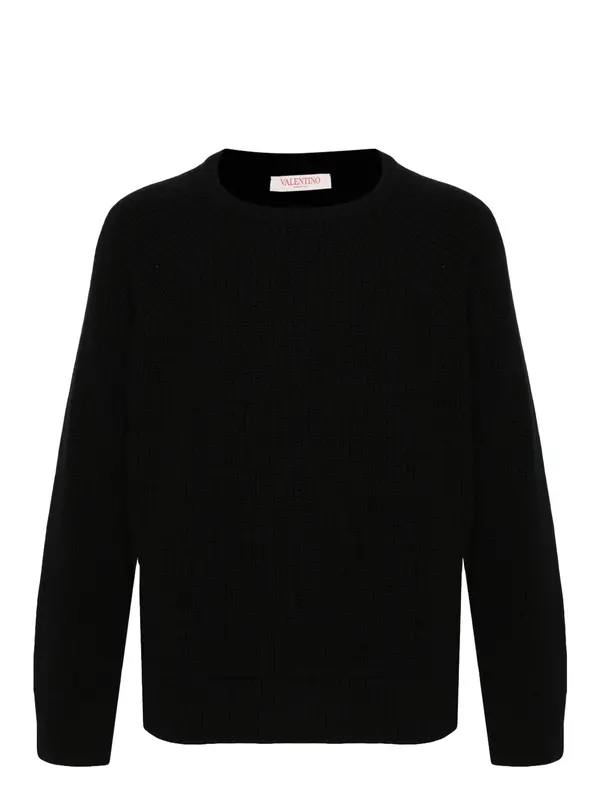 Valentino Garavani Chunky-knit Sweater - Black