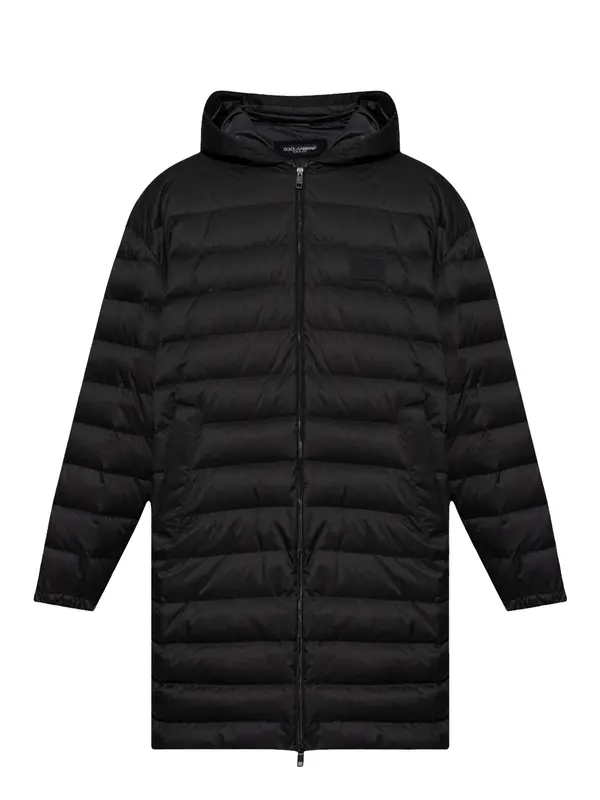 Dolce & Gabbana Hooded Padded Coat - Black