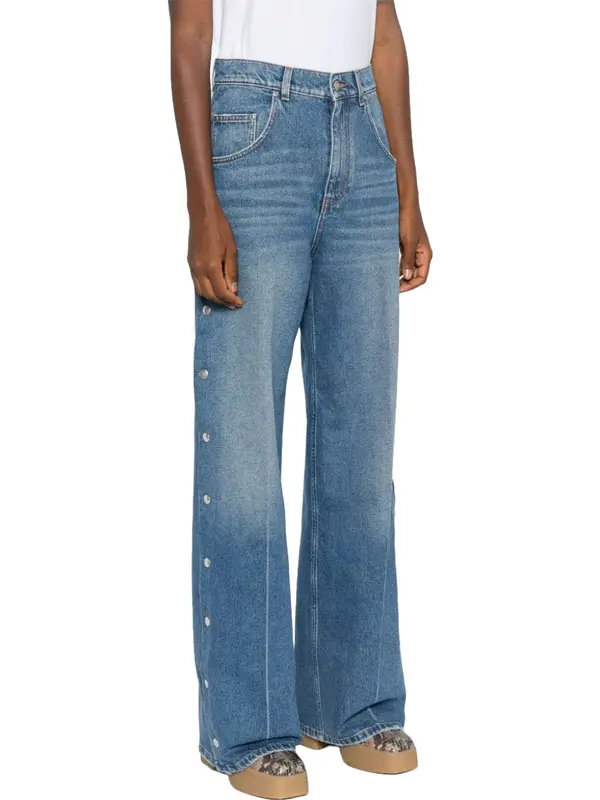 Stella McCartney Stud-embellished Bootcut Jeans - Blue
