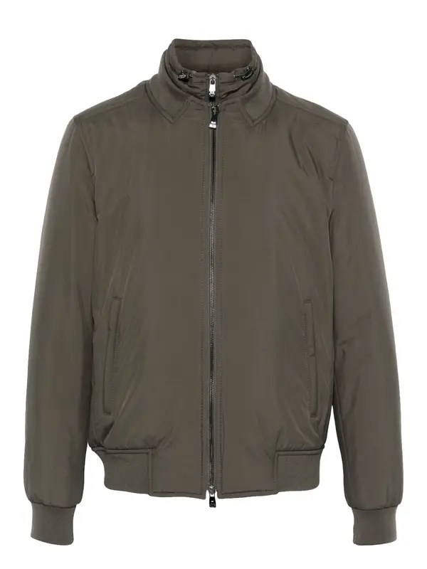 Corneliani Hooded Bomber Jacket - Green