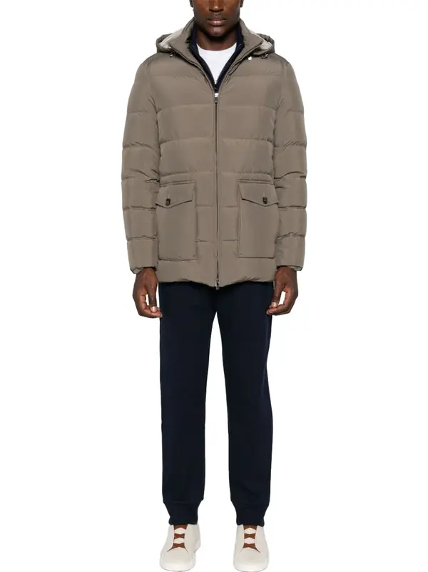 Corneliani Hooded Puffer Jacket - Neutrals