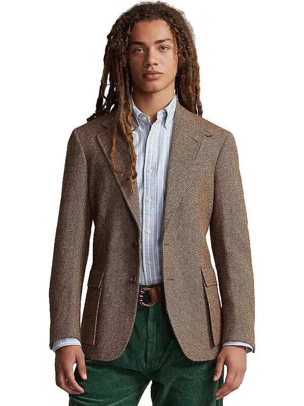 Polo Ralph Lauren Rl67 Herringbone Blazer - Brown