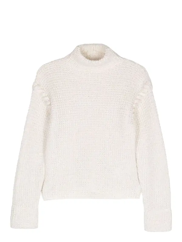 GENNY Turtleneck Sweater - White