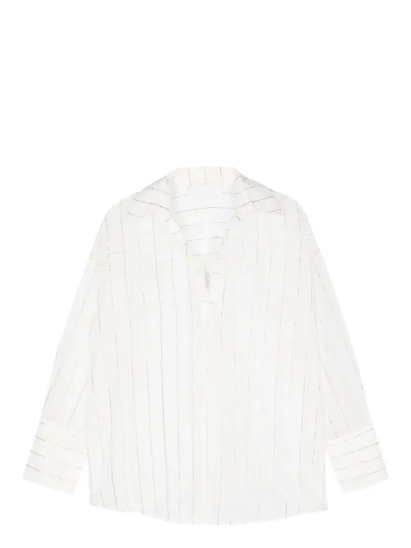 GENNY Striped Blouse - White