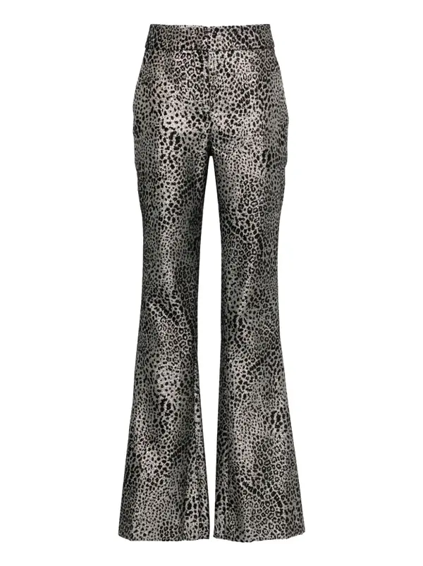 GENNY Animalier Lurex Trousers - Black