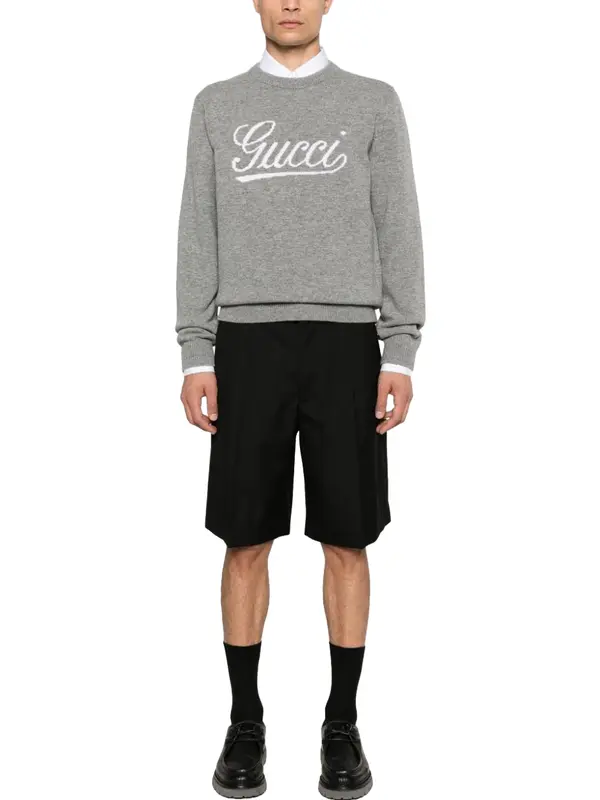 Gucci Web-detailing Bermuda Shorts - Black
