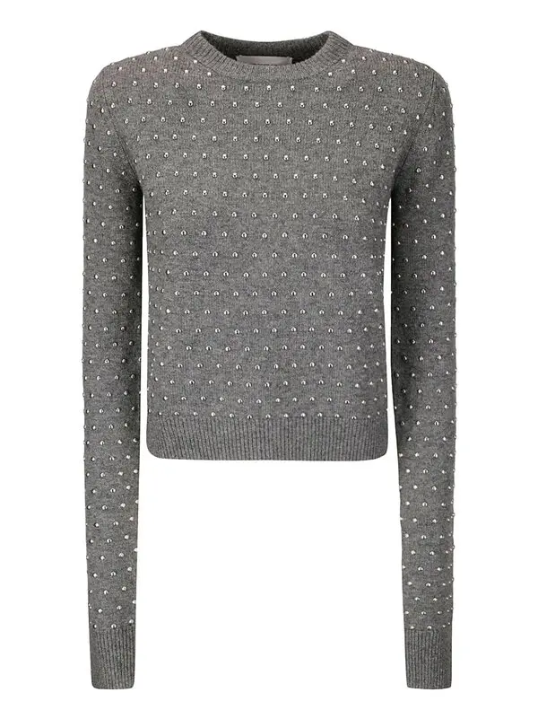 Sportmax Crystal-embellished Sweater - Grey