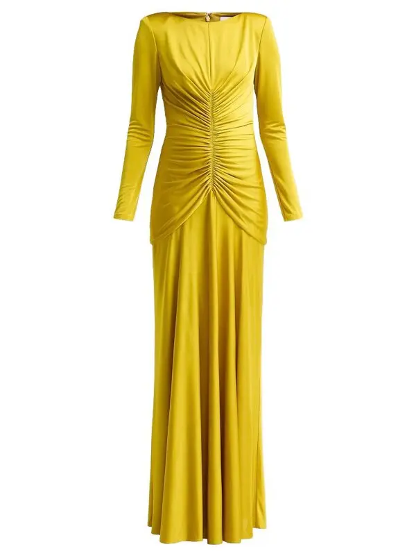 ET OCHS Thea Satin Ruched Gown - Willow