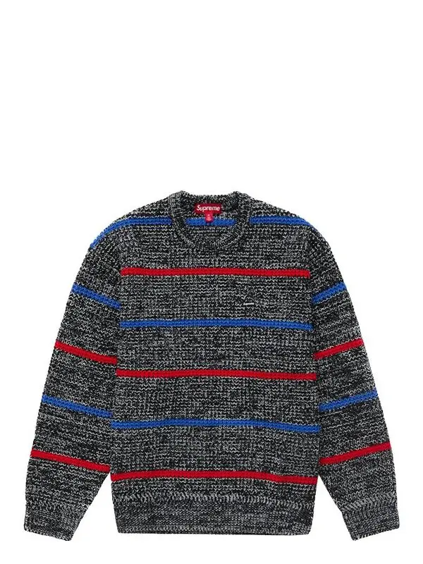 Supreme Waffle Small Box Sweater - Stripe Melange