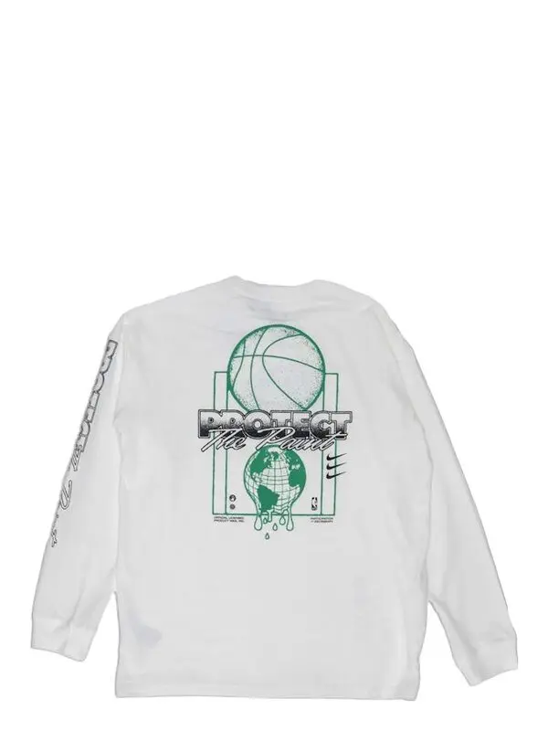 Nike Nba Loose Fit Long Sleeve T-shirt - White/black/green