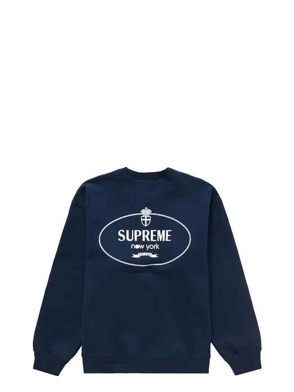 Supreme Crest Crewneck Sweatshirt - Navy Blue
