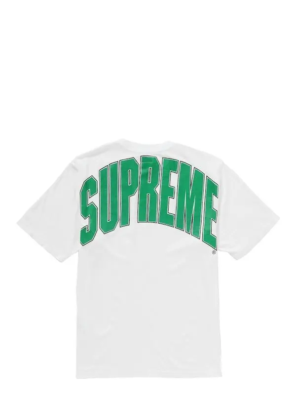 Supreme Cracked Back Arc Short Sleeve Top - White