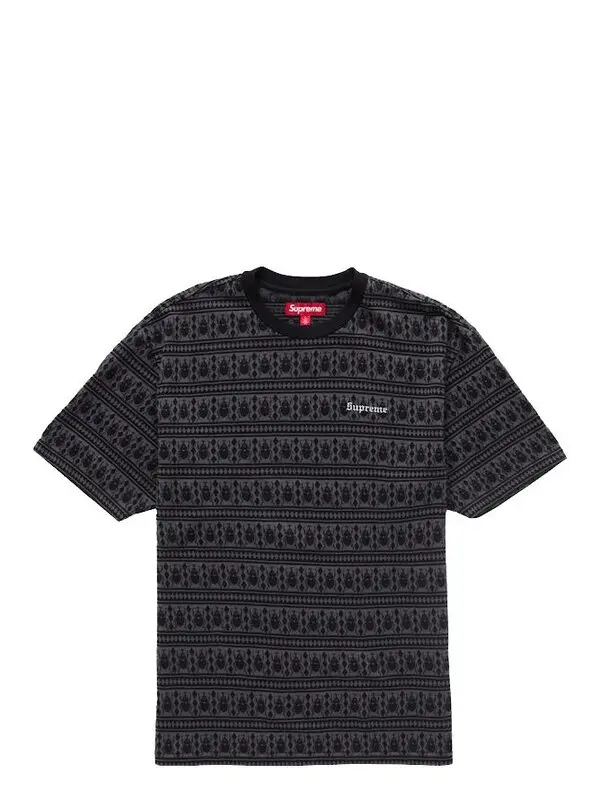 Supreme Jacquard Scarab Short Sleeve Top - Black