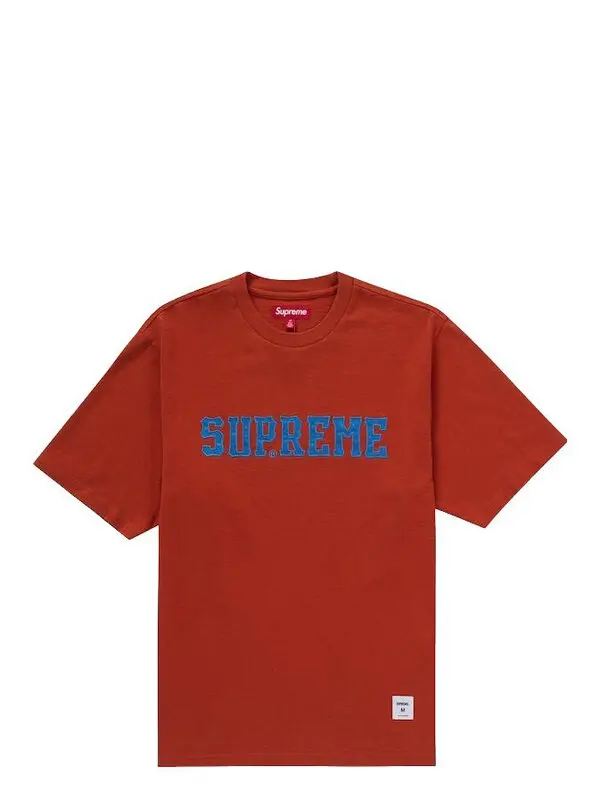Supreme Twill Applique Short Sleeve Top - Orange