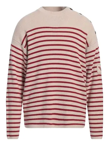Emporio Armani Striped Crewneck Sweater - Beige
