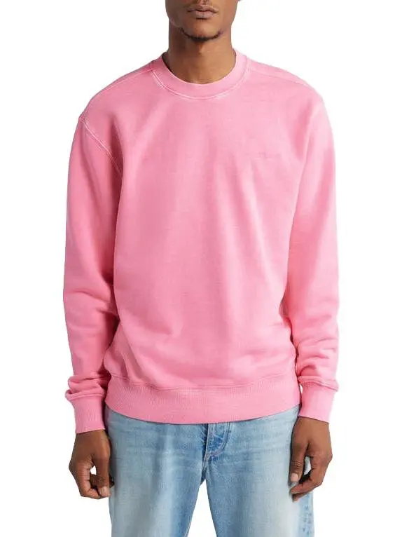Carhartt Work In Progress Garment Dyed Script Sweatshirt - Charm Pink Garment