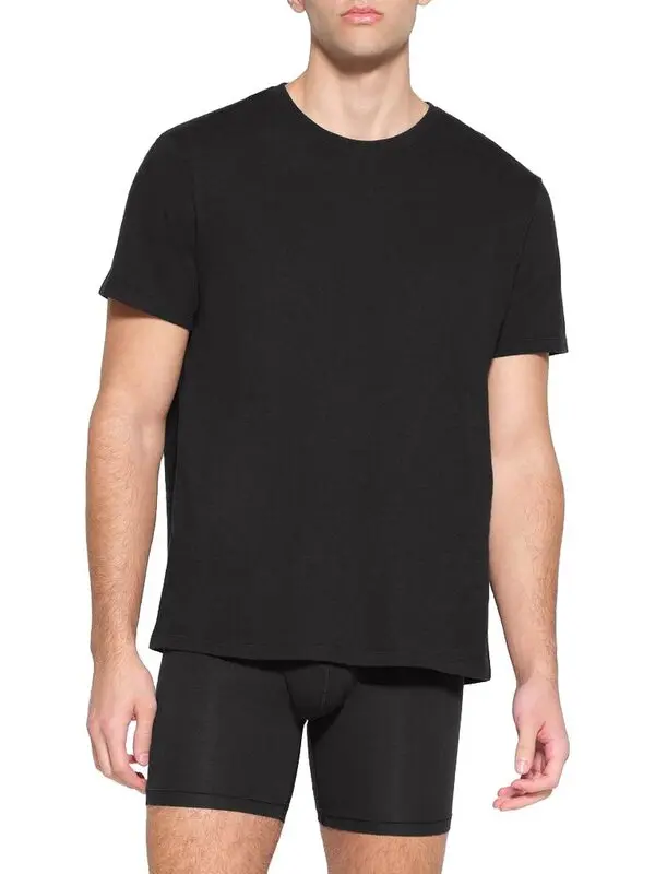 SKIMS Classic Cotton Crewneck T-shirt - Onyx