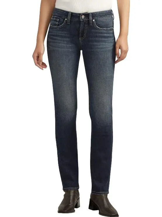 SILVER JEANS CO. Britt Curvy Slim Straight Leg Jeans - Indigo