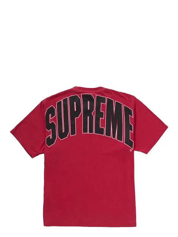 Supreme Cracked Back Arc Short Sleeve Top - Red