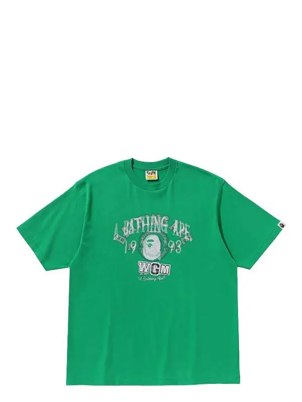 A BATHING APE Layered College Relaxed Fit Tee Shirt - Green