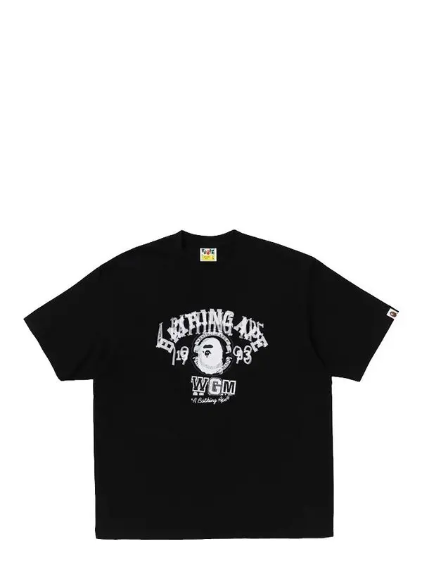 A BATHING APE Layered College Relaxed Fit Tee Shirt - Black