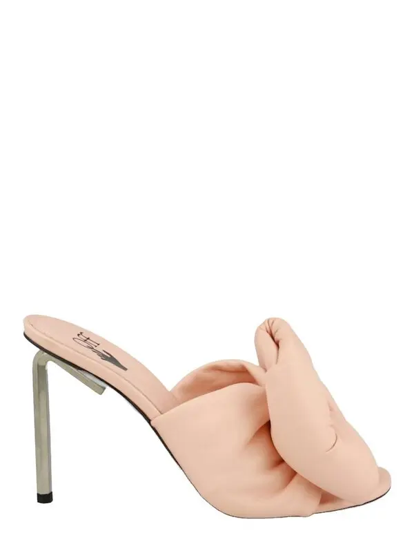 Off-White Bow High Allen Pointed Sandal - Light Pink